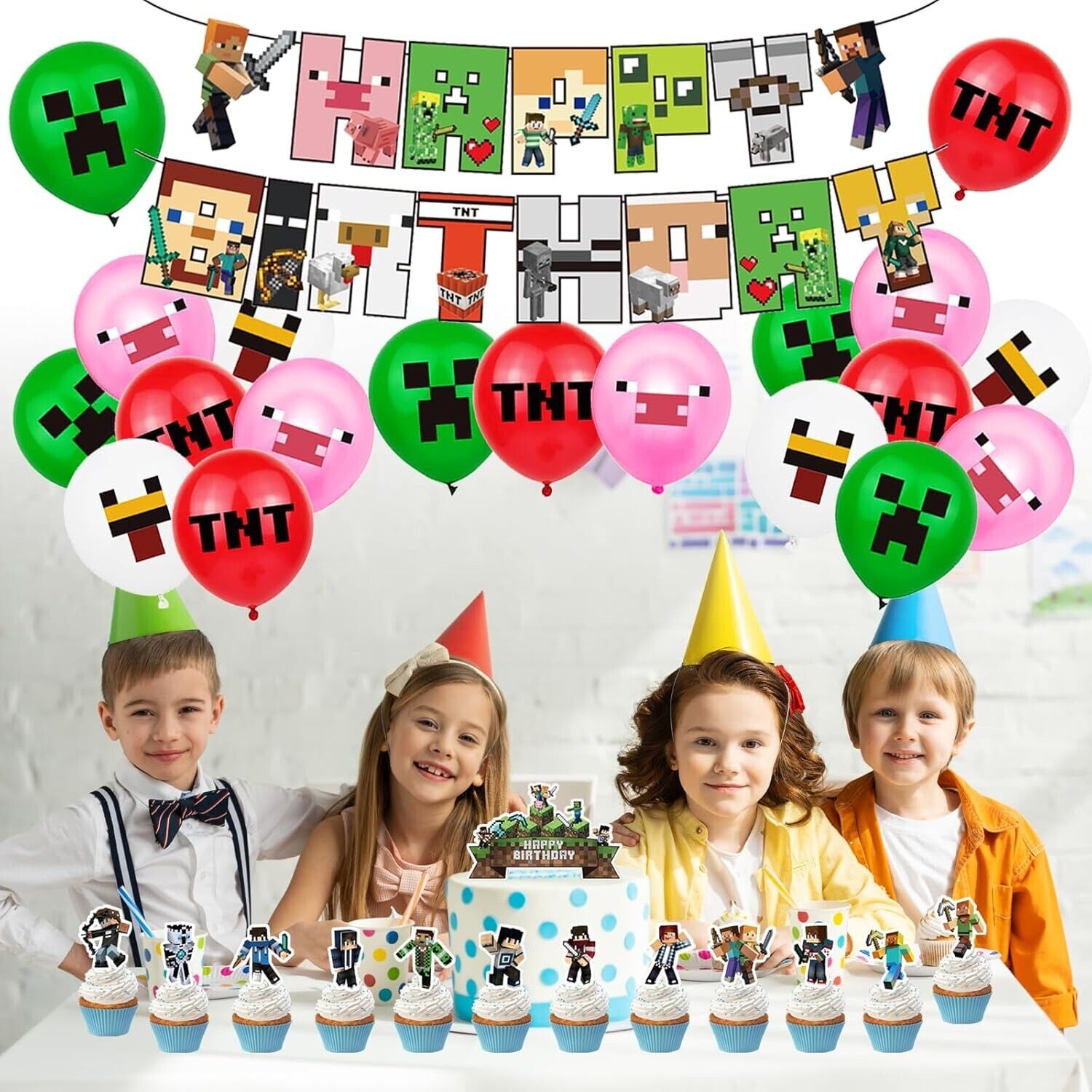 Minecraft Geburtstagsdeko Minecraft Geburtstag Party Deko Jungen Mädch ...